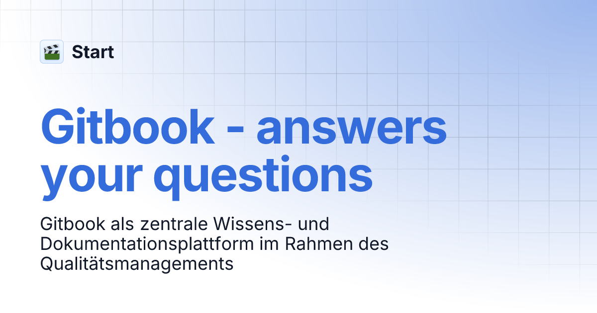 Gitbook - answers your questions | Start